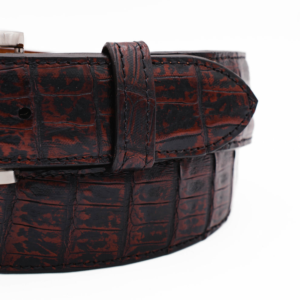 Black Cherry Caiman Crocodile Leather Belt – Artifex Leather Works