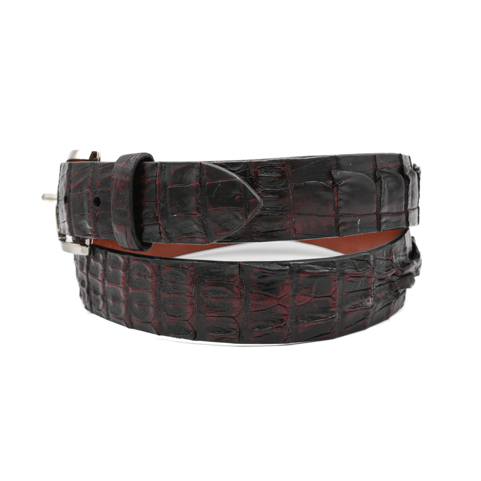 Black Cherry Alligator Double Tail Leather Belt – Artifex Leather Works