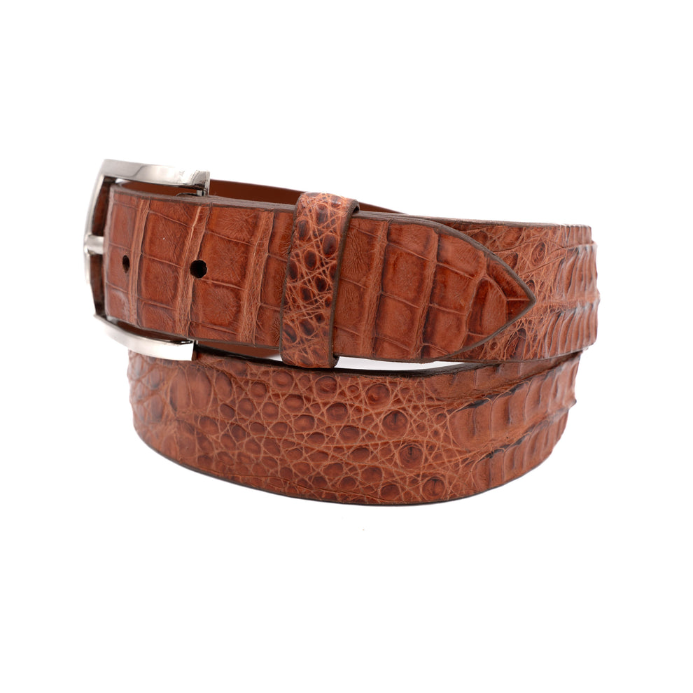 Hornback Cognac Caiman Crocodile Leather Belt – Artifex Leather Works
